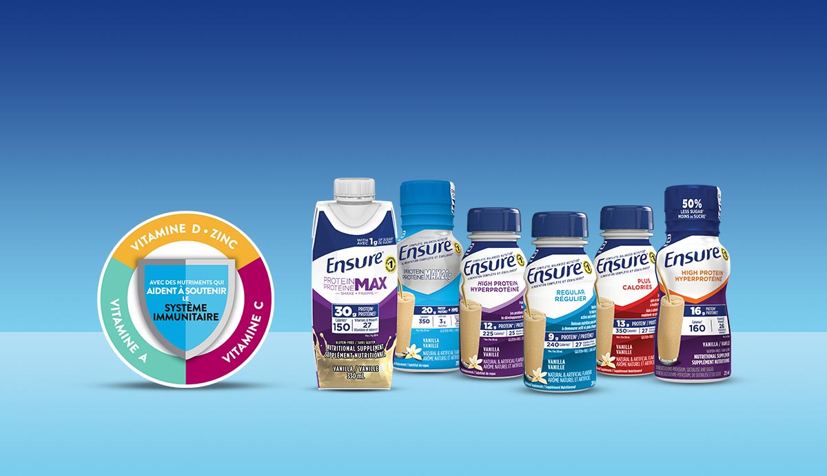 Comparez les substituts de repas protéinés | Ensure®